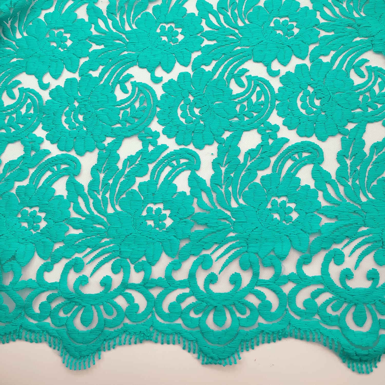 Tule Bordado Verde - Marantex Tecidos